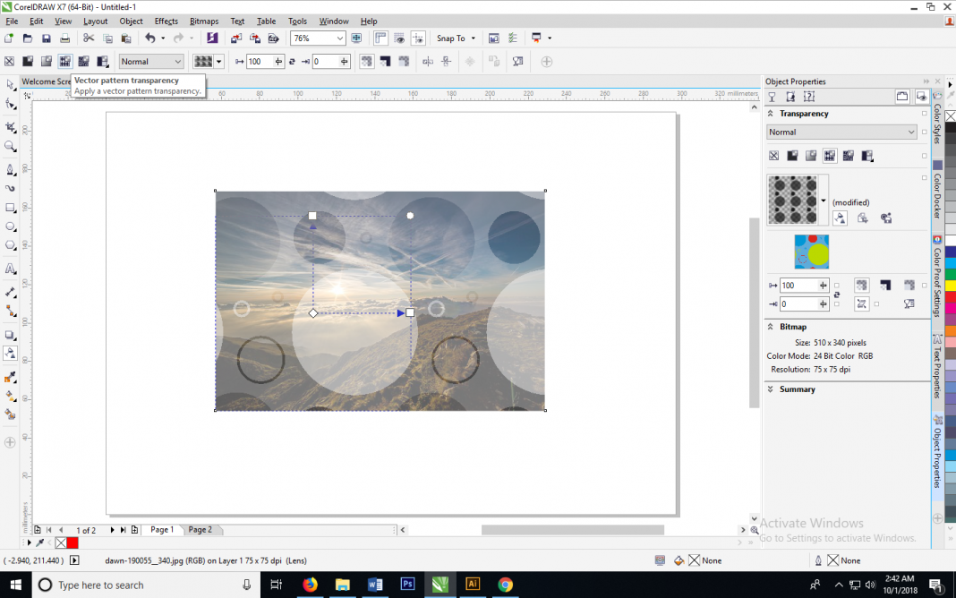TRANSPARENCY TOOL PADA CORELDRAW | Sekolah Desain | Belajar Desain ...
