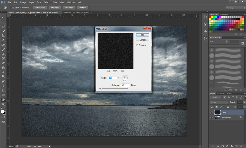 Tutorial Membuat Efek Hujan | Sekolah Desain | Belajar Desain Grafis Gratis