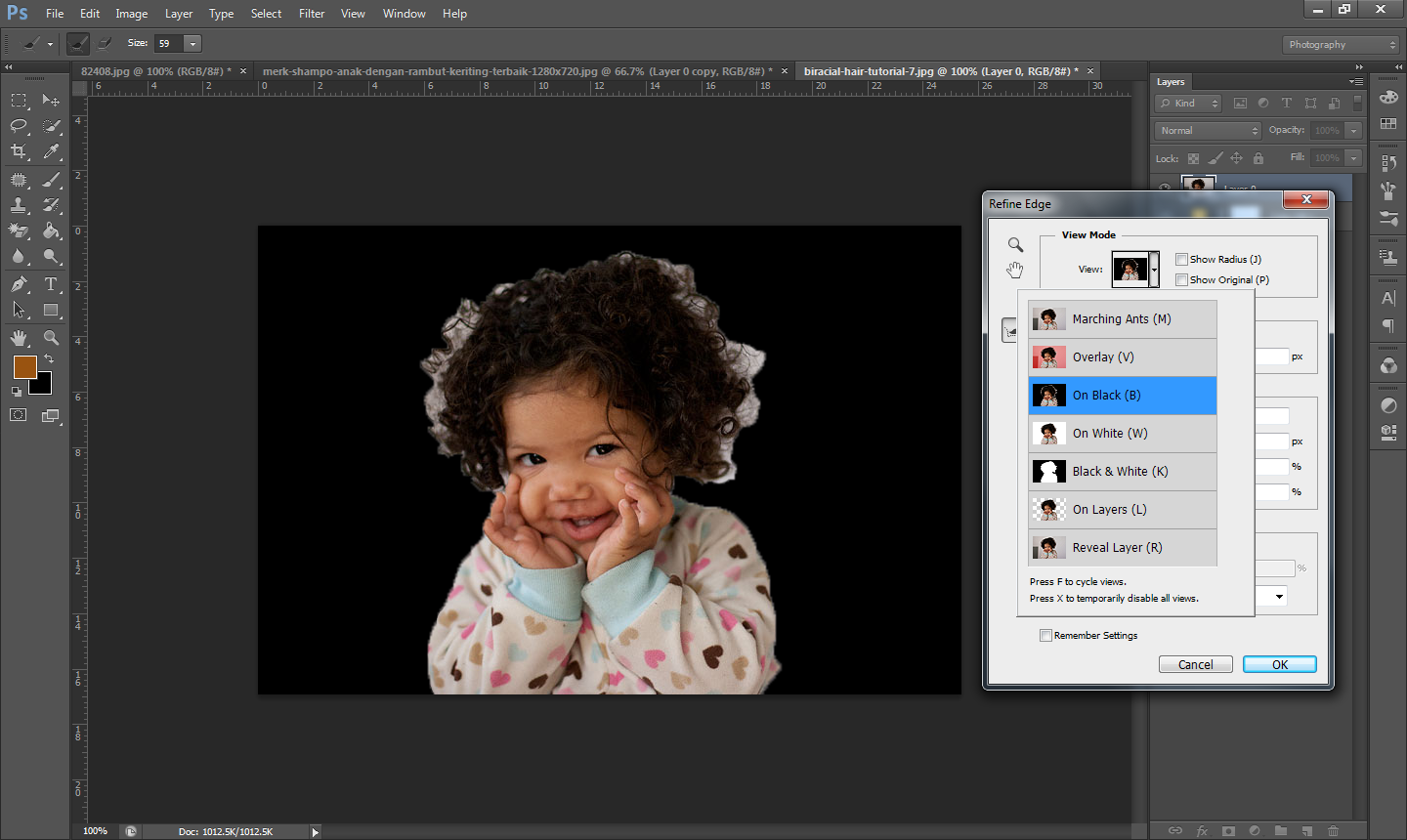 Cara Menyeleksi Bagian Rambut Yang Rapih di Adobe Photoshop | Sekolah ...